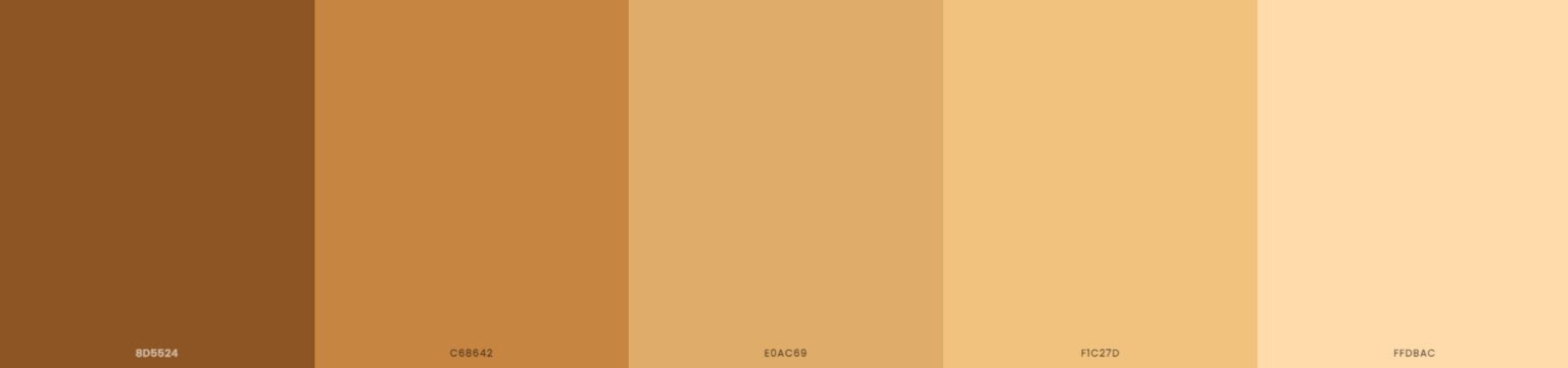 Skin Color Code : For all Skin tone color types