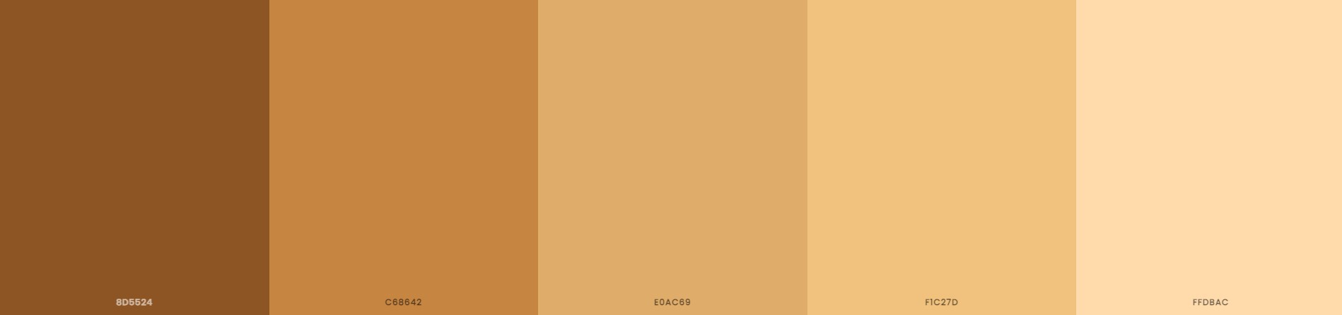 Skin Color Code : For all Skin tone color types
