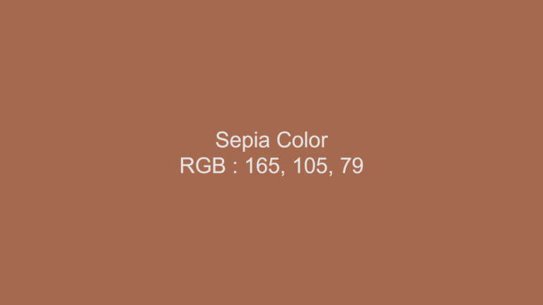 The Charm of Sepia Color : A Look at the Timeless Color in Photography ...